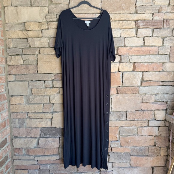 Catherines | Dresses | Catherines Womens Plus 2x Maxi Dress Side Button ...
